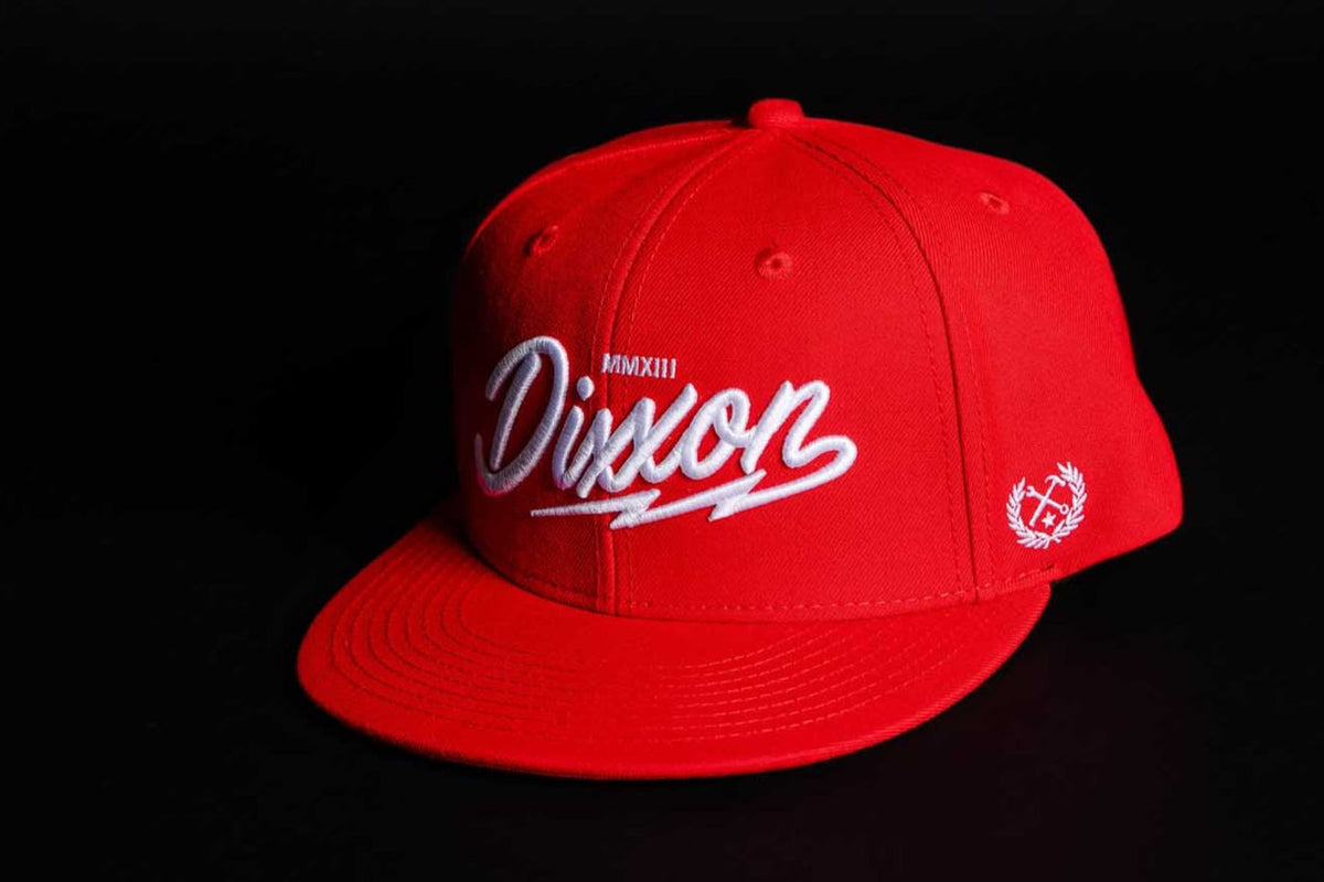 Lightning Script Snapback - White / Red – Smashforth
