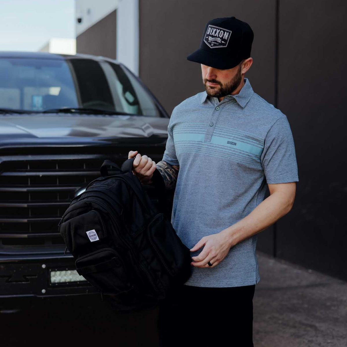 Premium Polo - Blue Stripe / Heathered Teal – Smashforth